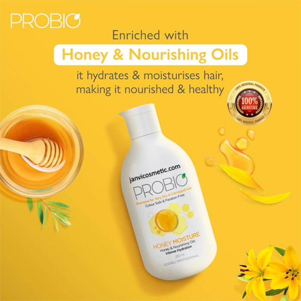 Buy Godrej Professional Probio Honey Moist Shampoo 250ml for Dry and ...