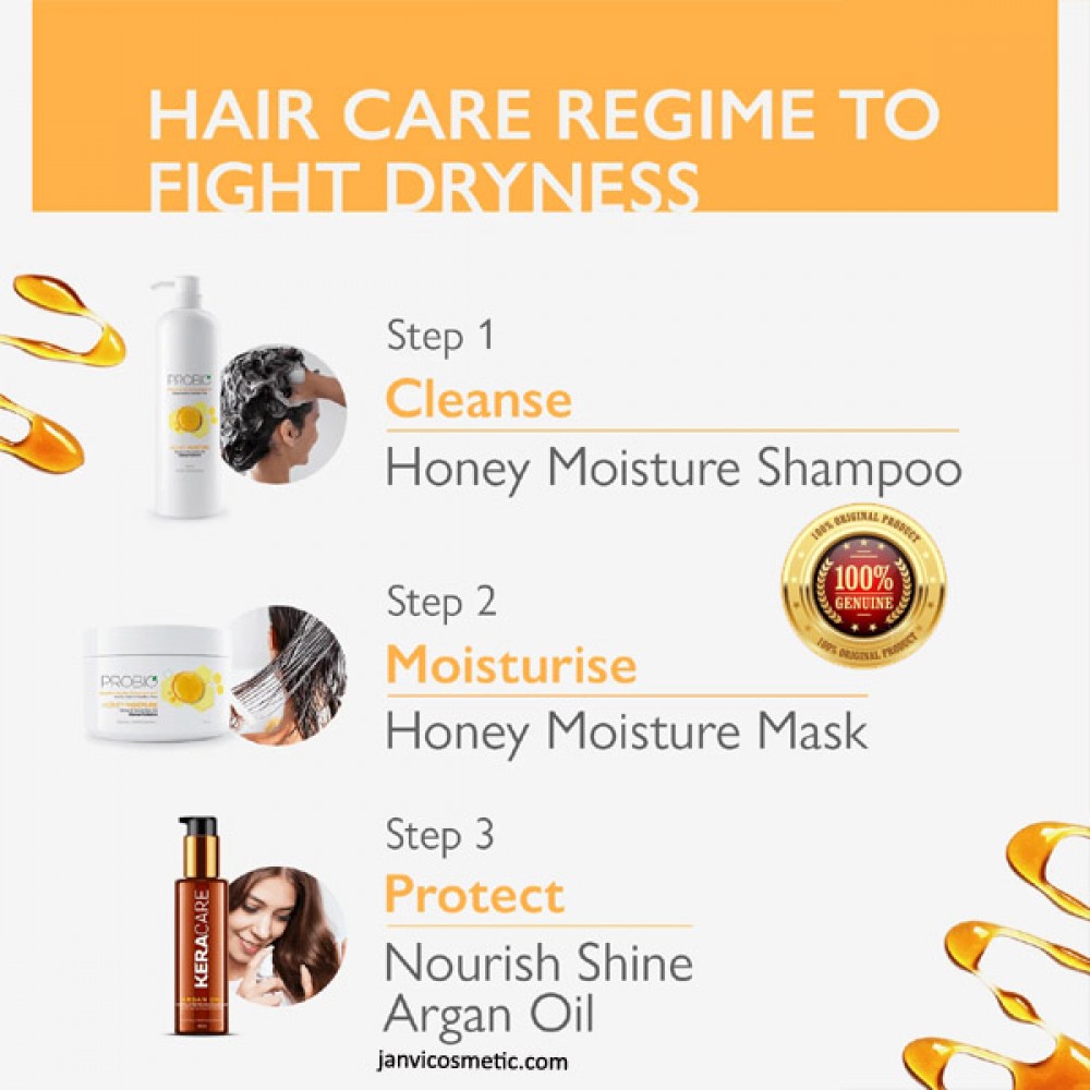 Buy Godrej Professional Probio Honey Moist Shampoo 1000ml for Dry and ...